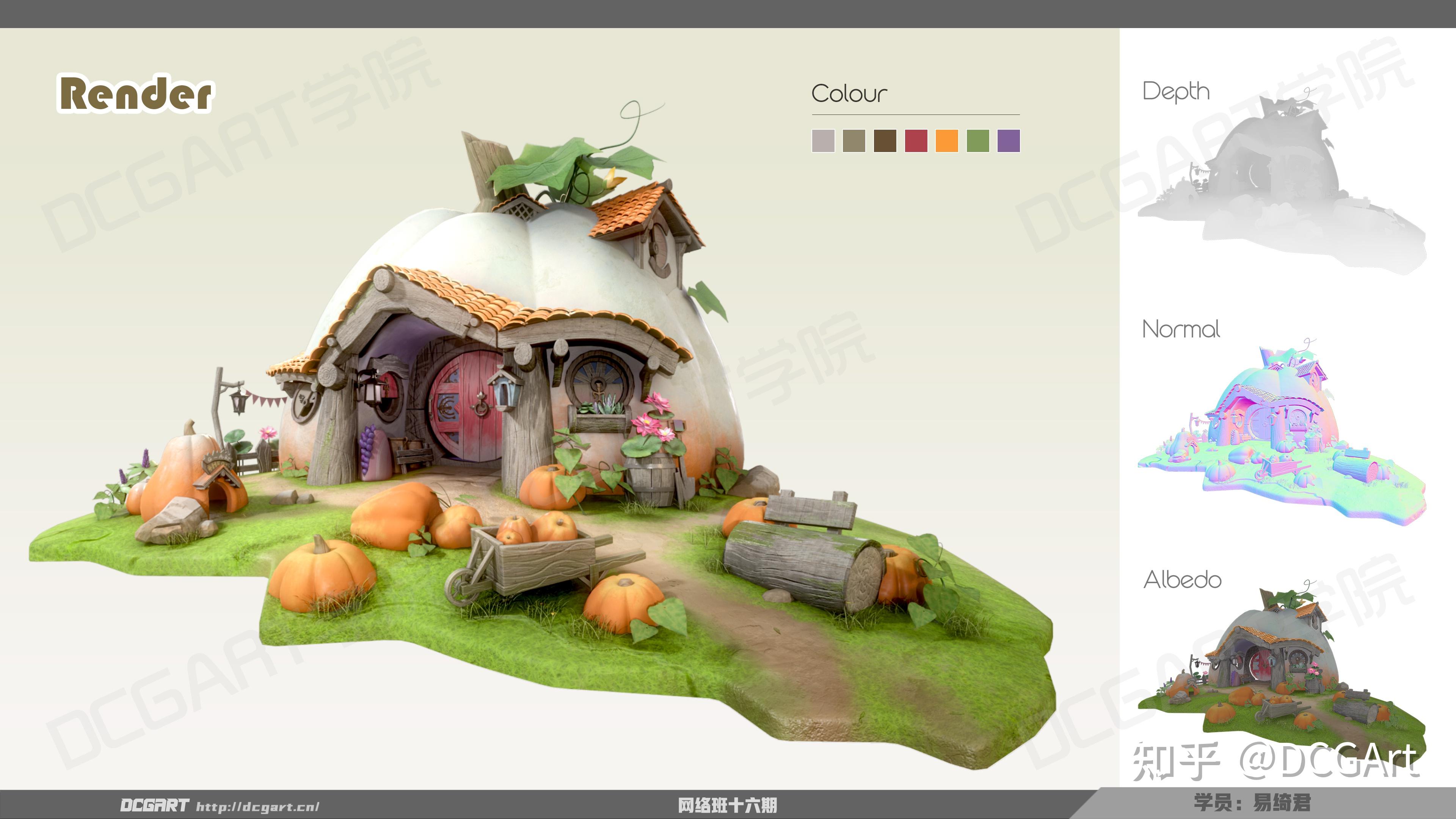 【DCGART学生作品回顾】网络班16期场景模型渲染作品分享 - 知乎