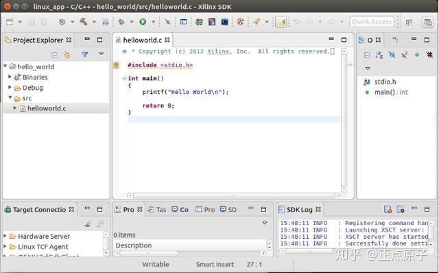【正点原子FPGA连载】第七章使用XSDK开发Linux应用-领航者ZYNQ之linux开发指南 - 知乎