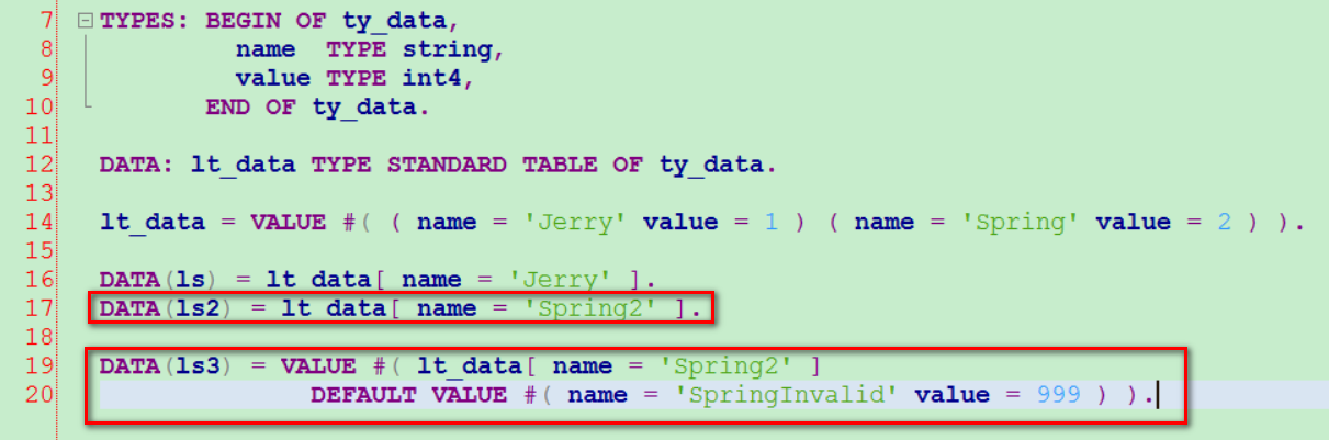 DEFAULT keyword in ABAP and Optional Class in Java - 知乎