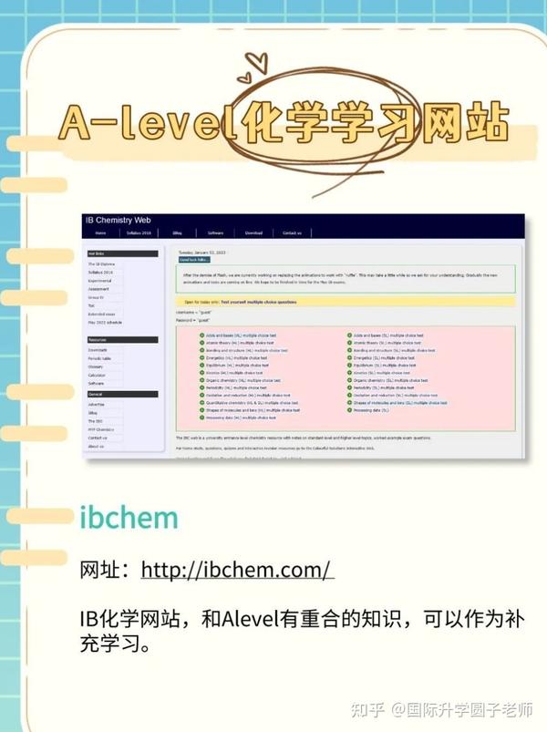 学Alevel化学一定要知道这9个Alevel化学网站！ - 知乎