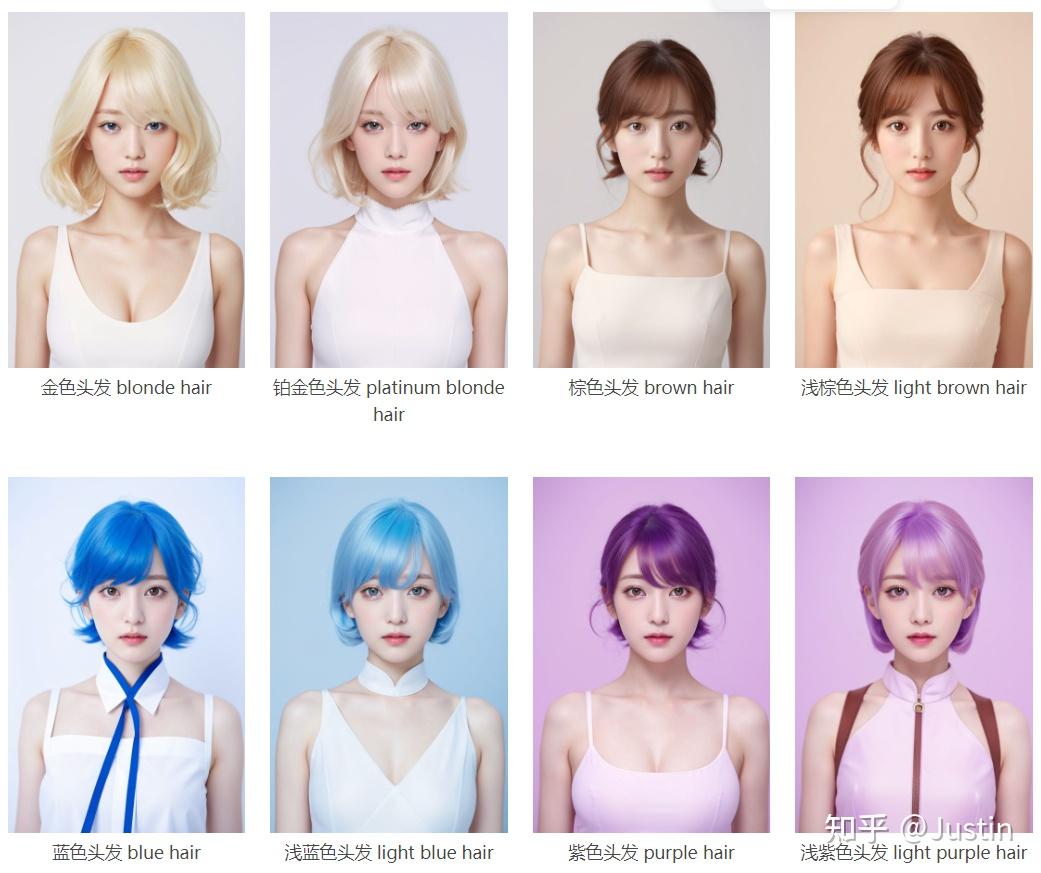 stable diffusion人物发型提示词大全 - 知乎