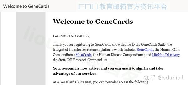 小白新手GeneCards基因数据库edu邮箱账号申请注册 - 知乎
