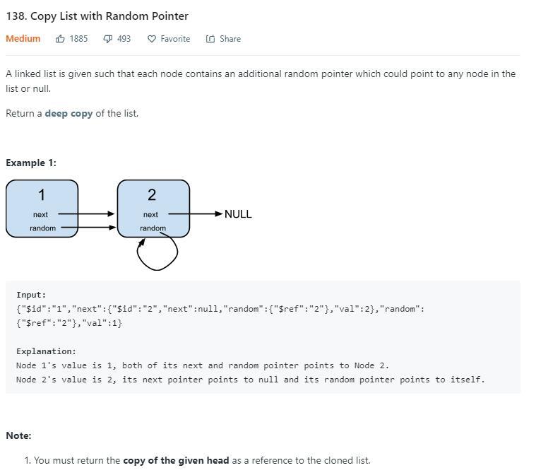 138. Copy List with Random Pointer - 知乎