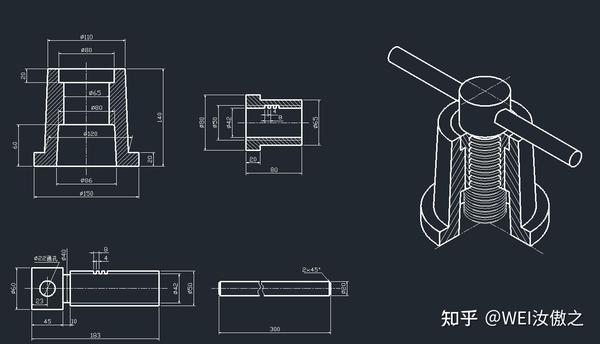 CAD dwg格式练习图100多张，练习图进阶版，提高绘图技能与效率从此刻开始 - 知乎