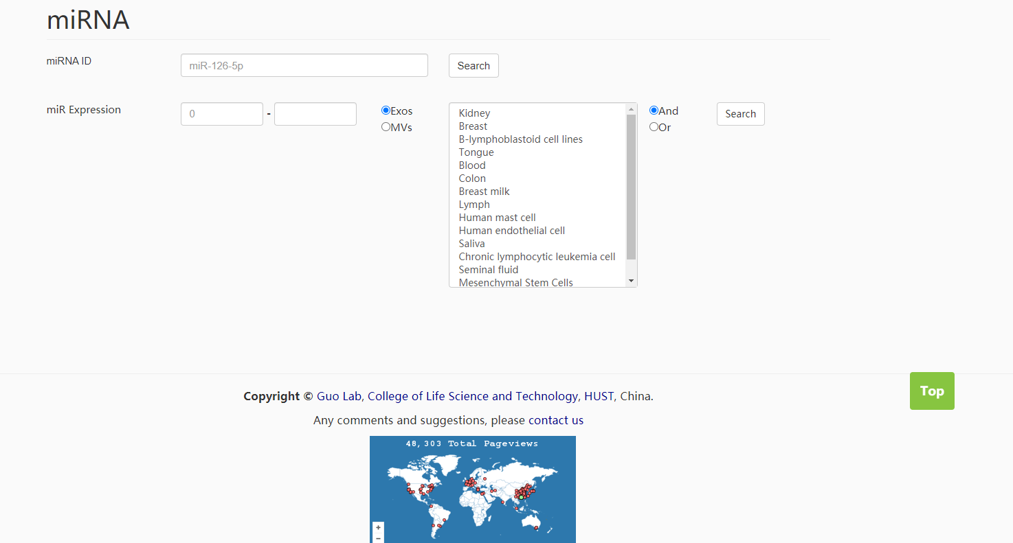 EVmiRNA：细胞外小泡miRNA谱数据库 - 知乎