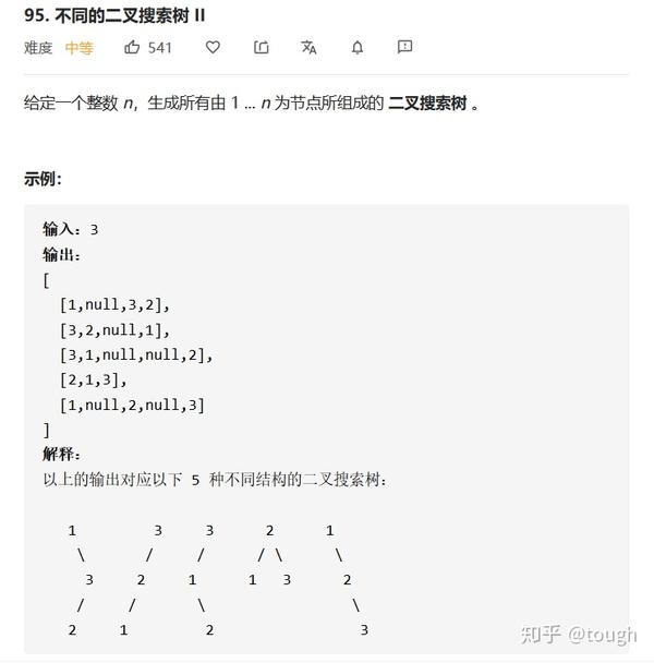 Leetcode 95 不同的二叉搜索树 Ii 知乎