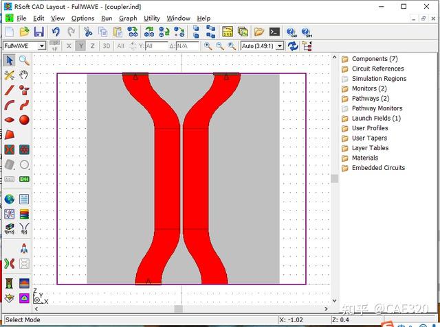 基于Rsoft的Fullwave仿真模块进行双芯波导能量耦合与波分复用 - 知乎
