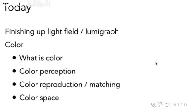 GAMES101 Lecture20 Color and Perception - 知乎