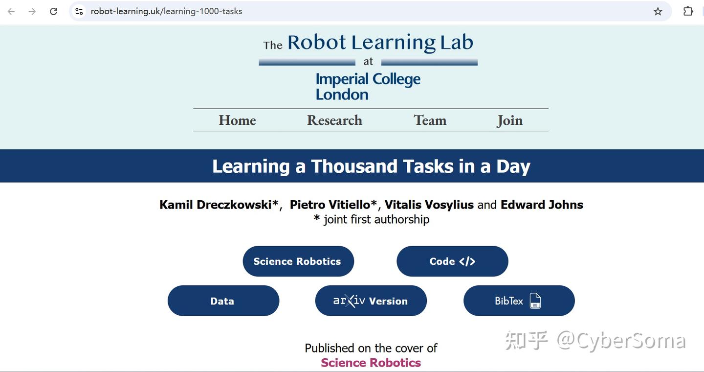 Science Robotic封面大作！机械臂24h学会1000项任务？抱抱脸点赞系列 - 知乎
