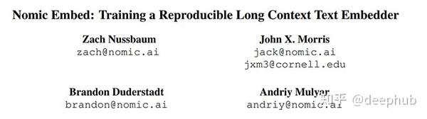 Nomic Embed：能够复现的SOTA开源嵌入模型 - 知乎