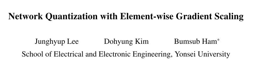 EWGS: Network Quantization with Element-wise Gradient Scaling - 知乎