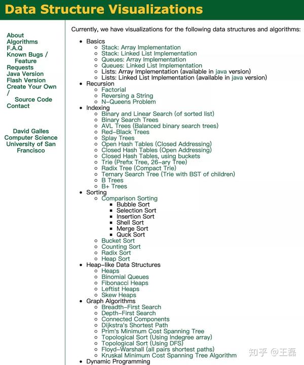 可视化算法网站汇总，从此简单学算法！(附动图) - 知乎