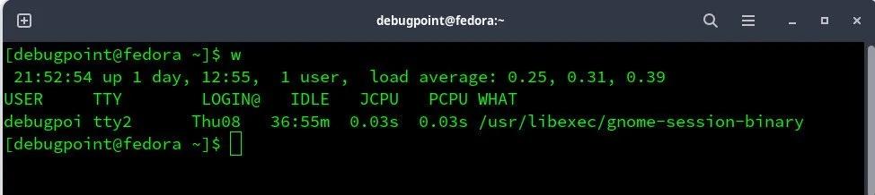 w 命令的解释与示例 | Linux 中国 - 知乎