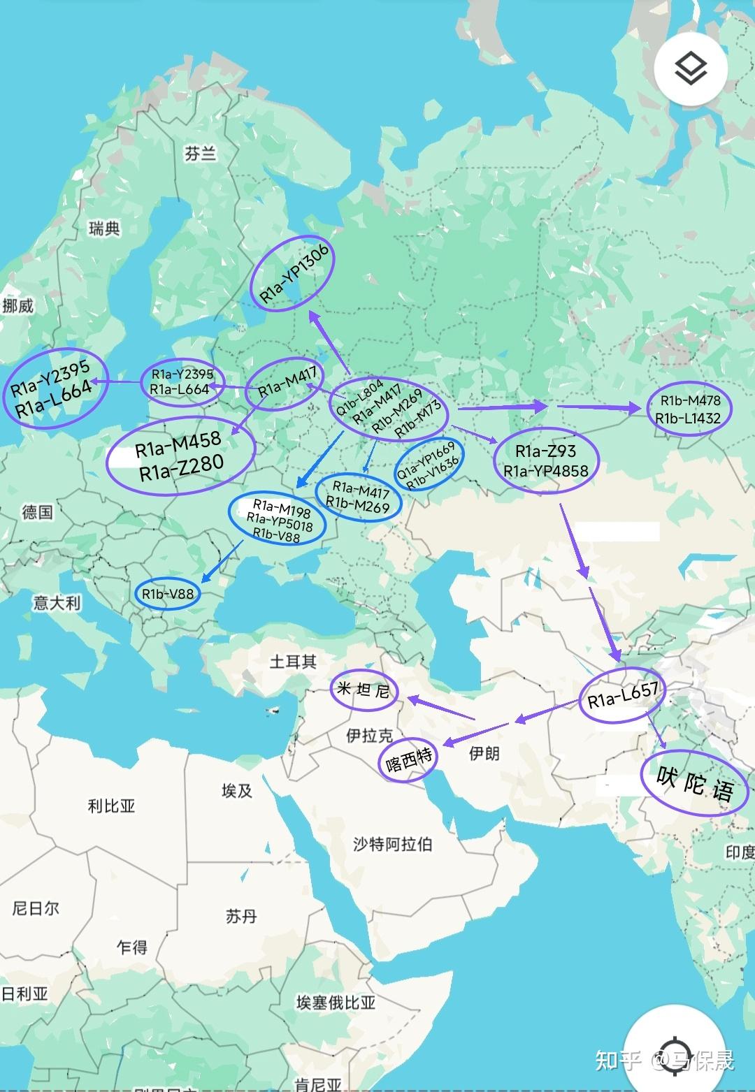 黑海草原诸支的起源和迁徙： R1b-V88、R1b-M73、R1b-M269、R1a-M417、R1a-YP4132、R1a-YP5018 - 知乎