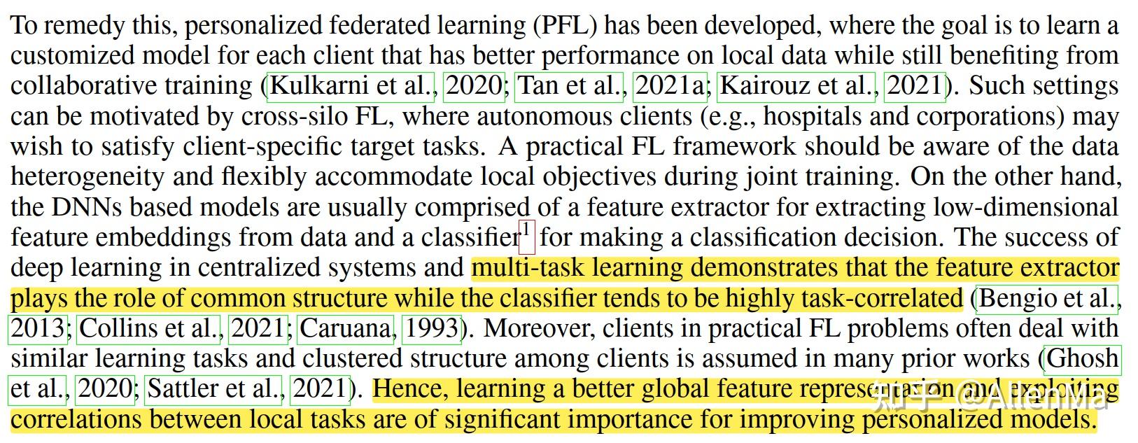 论文笔记--PERSONALIZED FEDERATED LEARNING WITH FEATURE ALIGNMENT AND CLASSIFIER COLLABORATION - 知乎