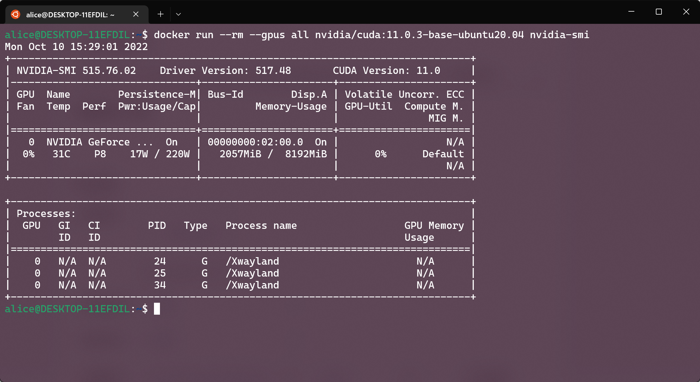 docker+wsl2，启用GPU支持。 - 知乎