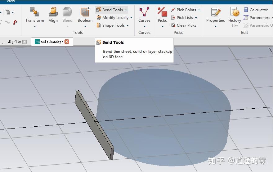 CST共形建模时如何将平面结构弯曲贴到另一个结构上 - 知乎