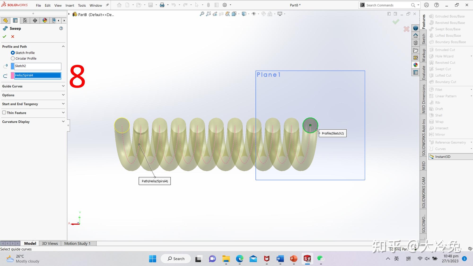 科研笔记：使用Solidworks2021绘制绕线 - 知乎