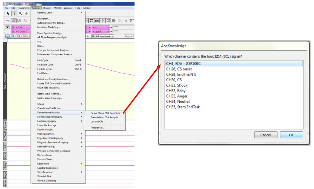 AcqKnowledge软件进行皮肤电反应（EDA/SCR）分析的详细教程 - 知乎