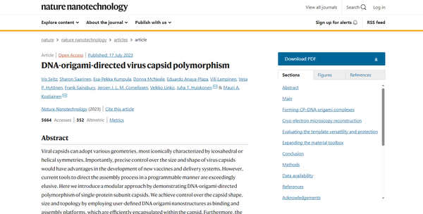 创新疫苗设计：精密操控病毒衣壳的纳米级DNA折纸技术 - 知乎