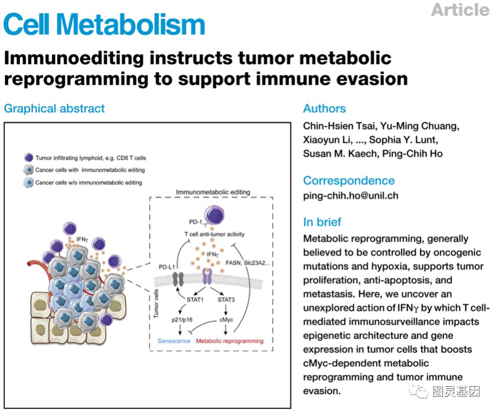 Cell Meta｜T细胞介导的免疫监视引起代谢重编程和免疫逃逸 - 知乎