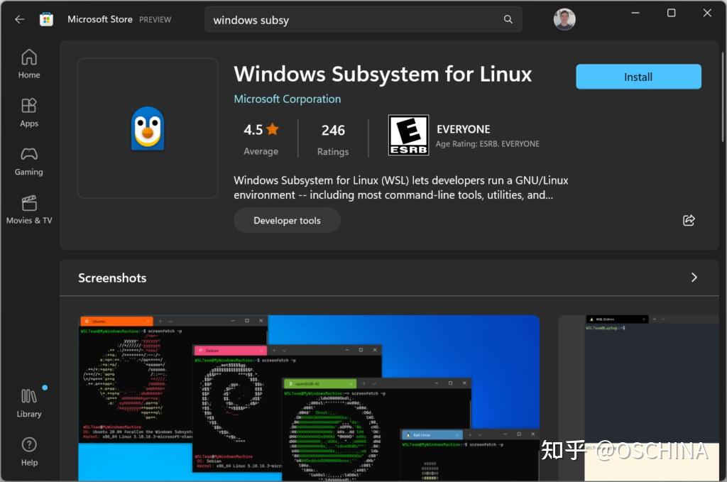 Microsoft Store 的 WSL 正式 GA，支持 Win 10/11 - 知乎