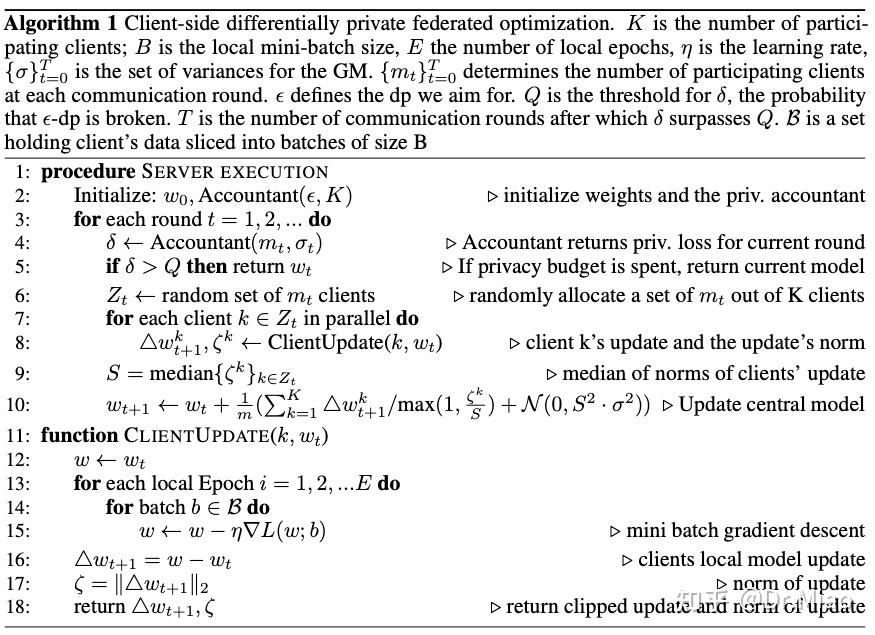 差分隐私联邦学习：客户端级(Differentially Private Federated Learning: A Client Level Perspective) - 知乎