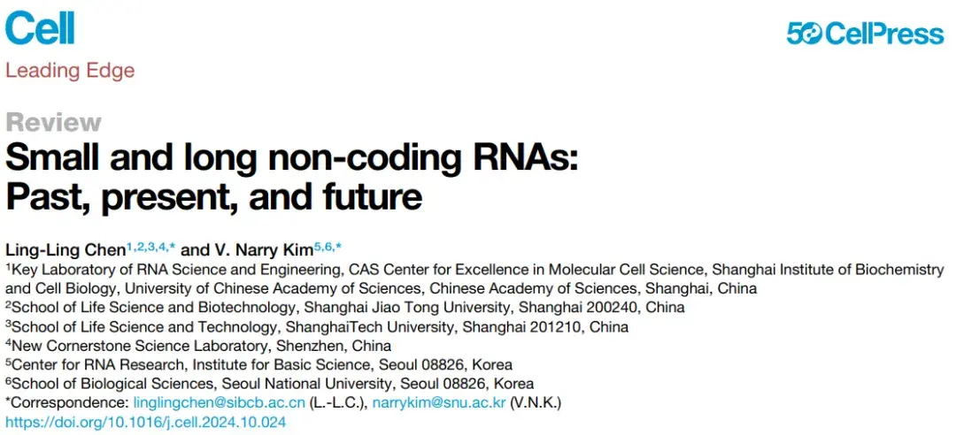 Cell 50周年特辑综述（上） | small RNA与lncRNA的过去、现在和未来 - 知乎