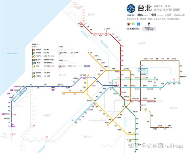 【轨道图RailMap】台北/新北/桃园捷运线网图2027年/当前 - 知乎