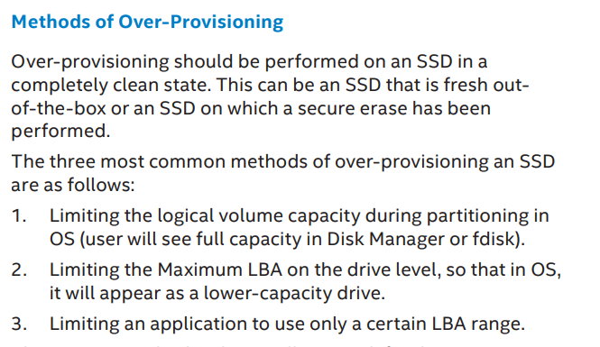 使用SSD磁盘的OP(Over Provisioning)过度配置 补充 - 知乎