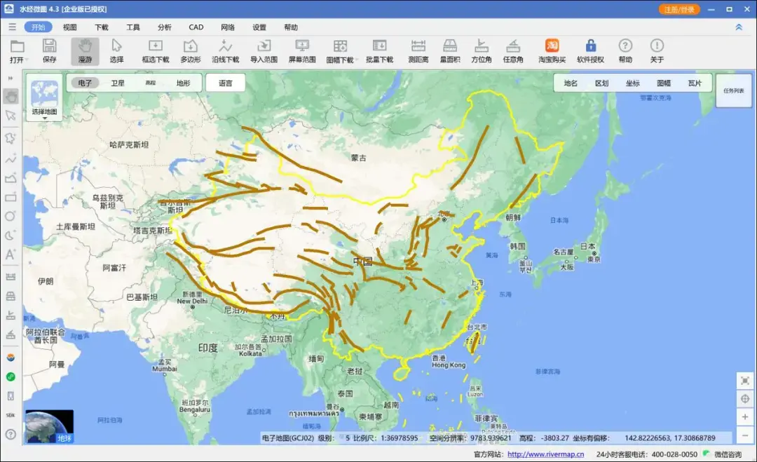 中国主要山脉矢量示意图分享 - 知乎