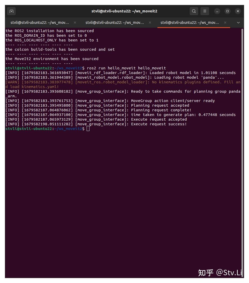 【学习笔记】ROS2纯小白 - MoveIt!（humble）安装、初识与C++实现运动规划 - 知乎