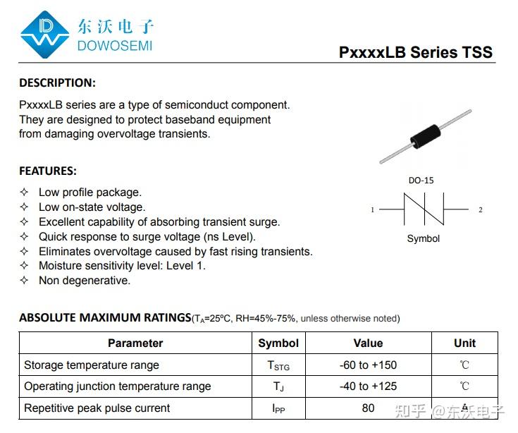 半导体放电管TSS选型指南，超齐全 - 知乎