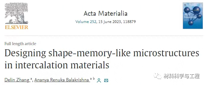 《Acta Materialia》：插层材料中形成类似形状记忆的微结构！ - 知乎