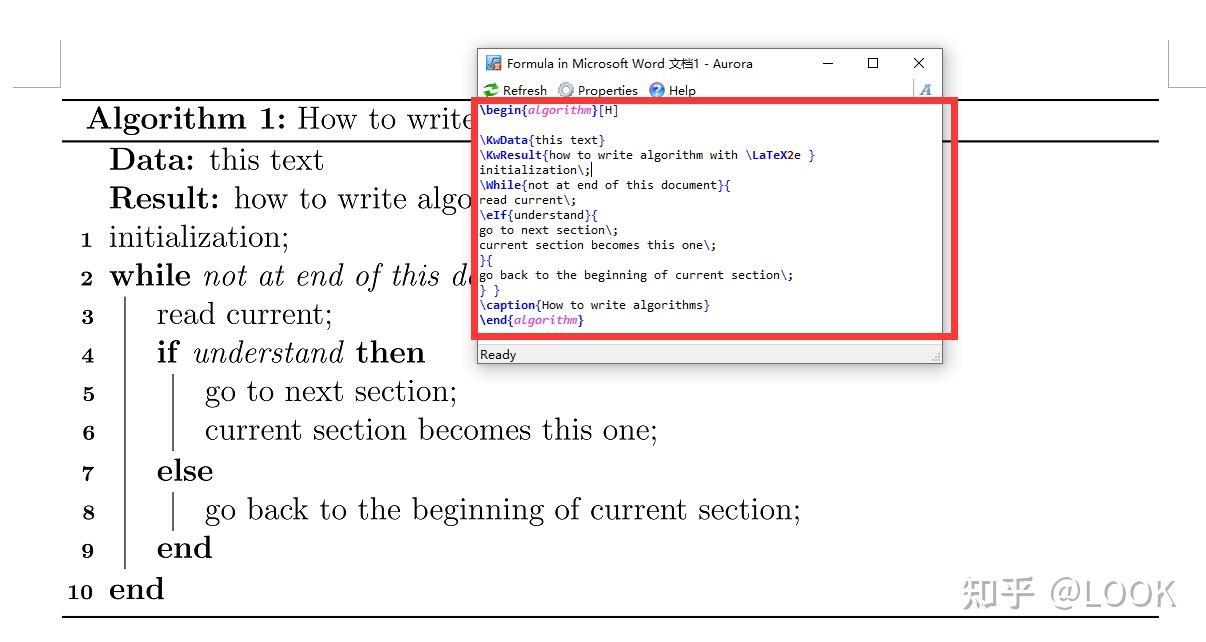 使用Aurora+Algorithm2e在word中输入伪码 - 知乎