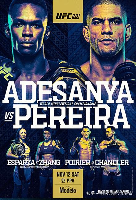 UFC 281海报发布：张伟丽冲击冠军，黑龙VS佩雷拉，钻石VS钱德勒 - 知乎