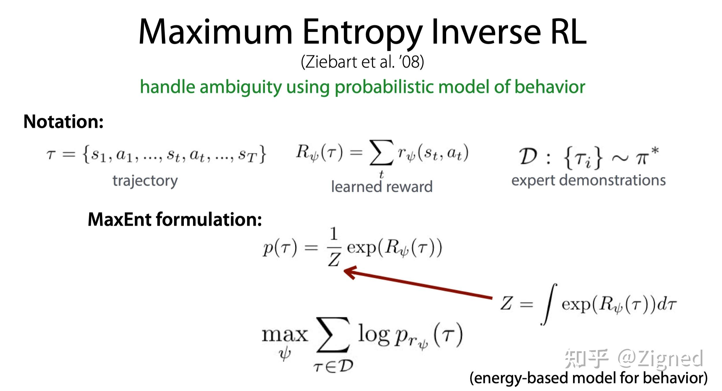 最大熵逆强化学习（Maximum Entropy Inverse Reinforcement Learning）公式推导与疑惑 - 知乎