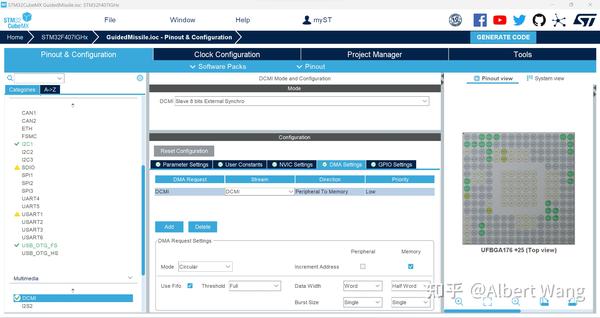 STM32使用I2C配置及DCMI读取MT9V034全局灰白传感器 - 知乎