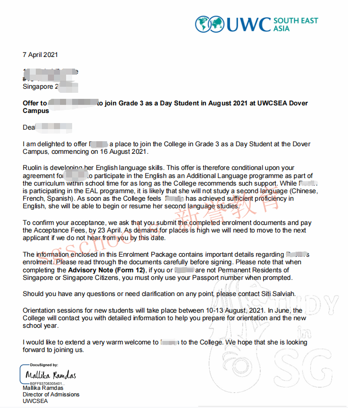 恭喜学生被UWC东南亚联合世界书院Dover校区录取！2021年8月UWC欢迎你！ - 知乎