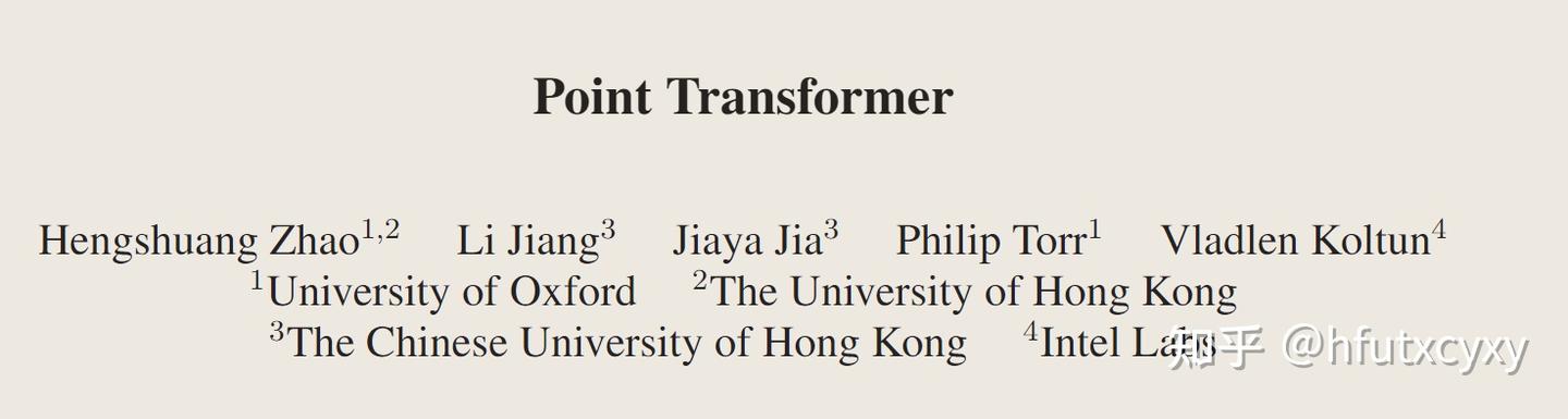 论文阅读笔记：Point Transformer - 知乎