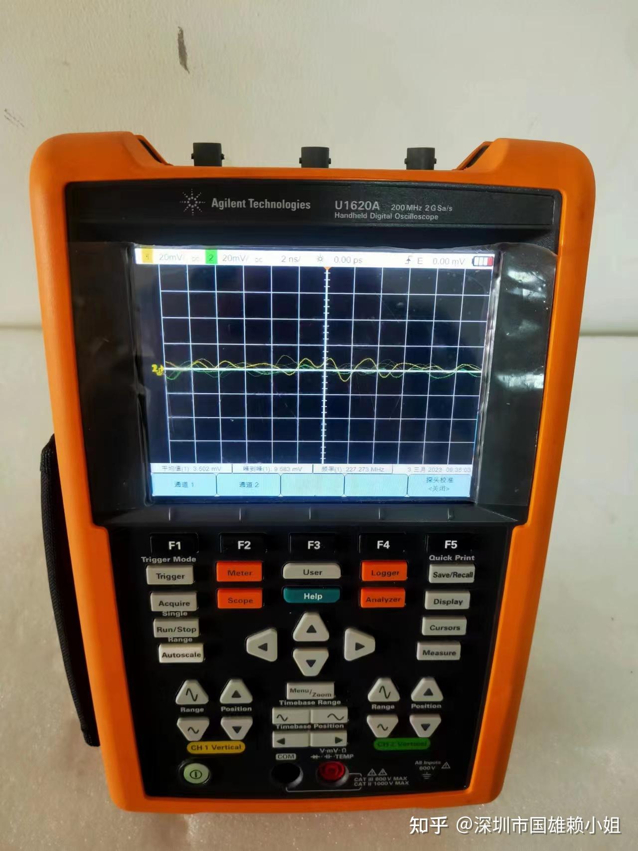 现货实拍 Agilent U1620A手持式数字示波器 - 知乎