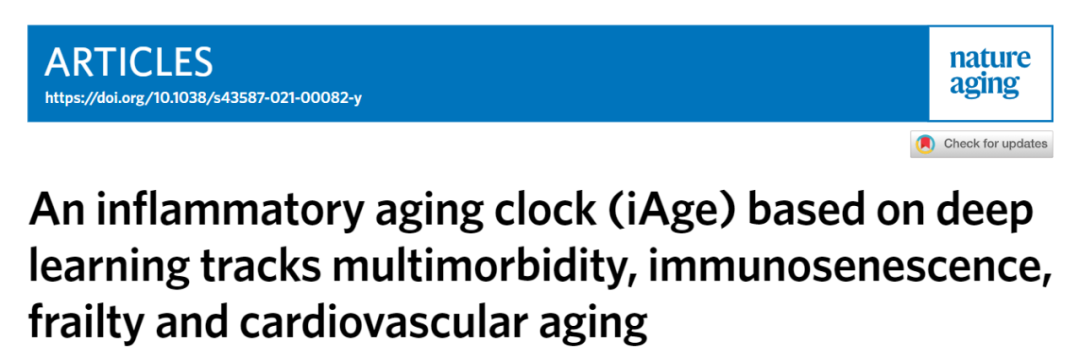 Nat Aging | 炎症性衰老时钟预测超长寿命 - 知乎