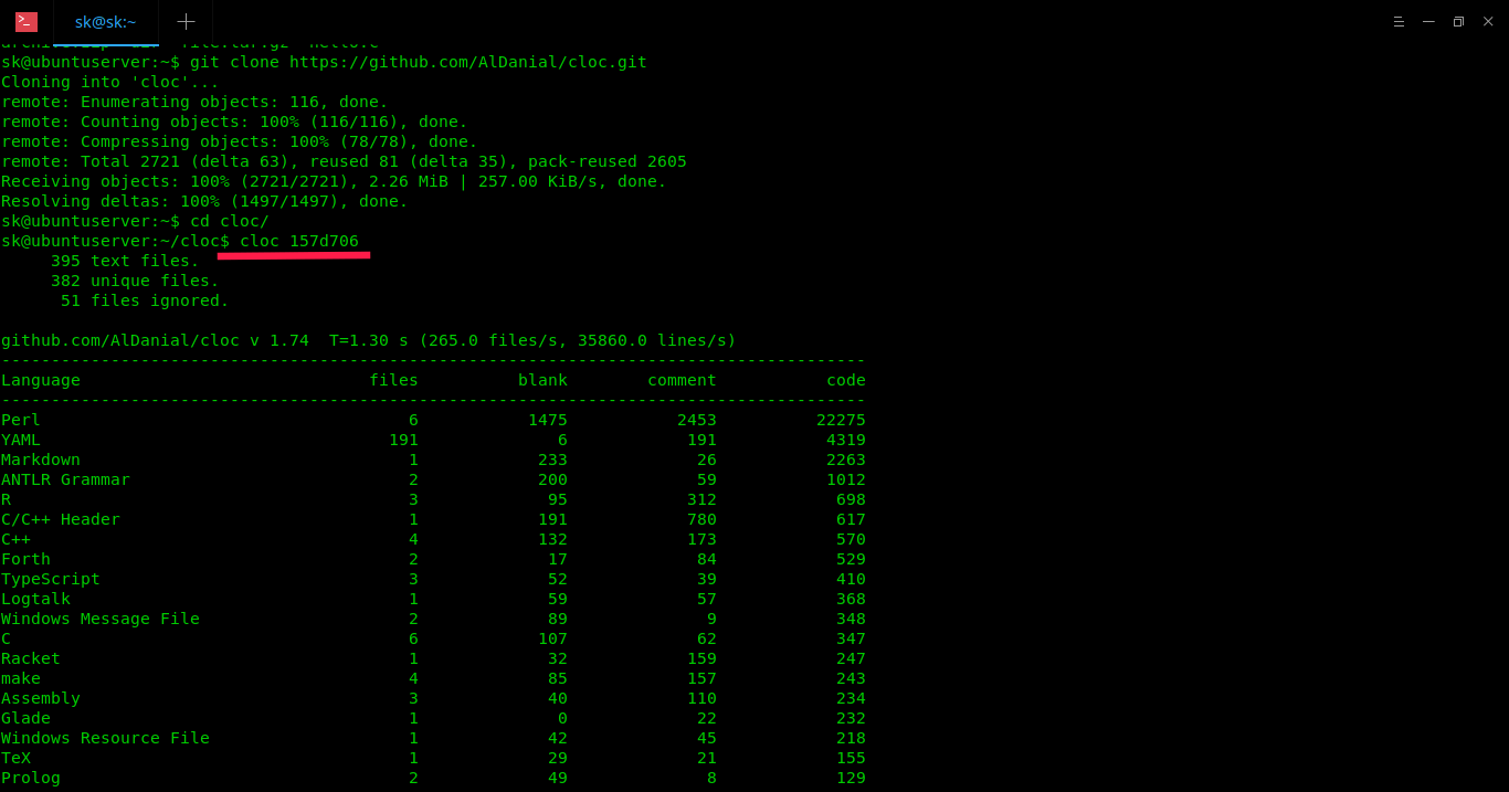 cloc：计算不同编程语言源代码的行数 - 知乎