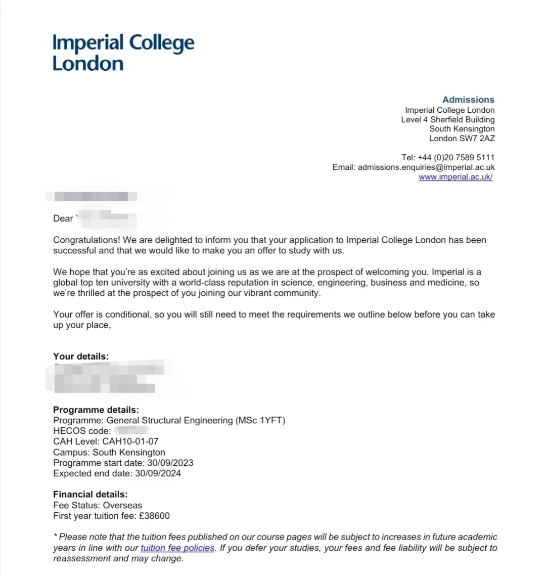 23fall录取喜报 | 英国G5+港3 offer集! - 知乎