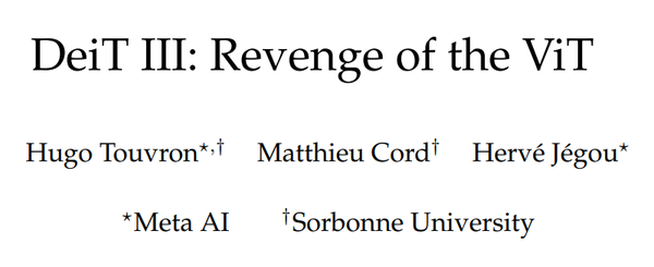 ViT的复仇：Meta AI提出ViT训练的全新baseline - 知乎