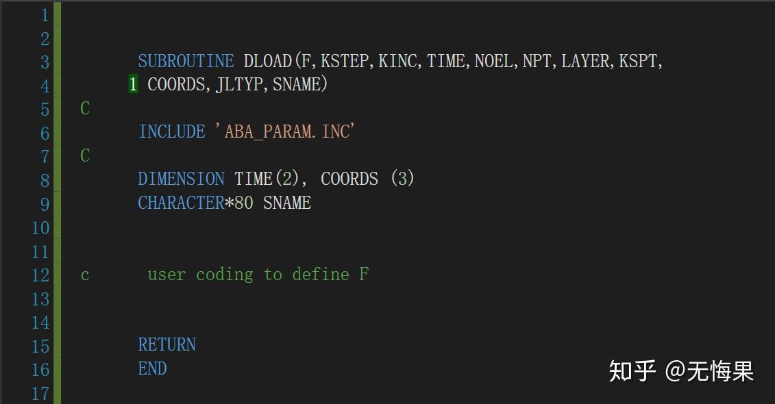 Abaqus用户子程序DLOAD详解+什么是Fortran子程序 - 知乎