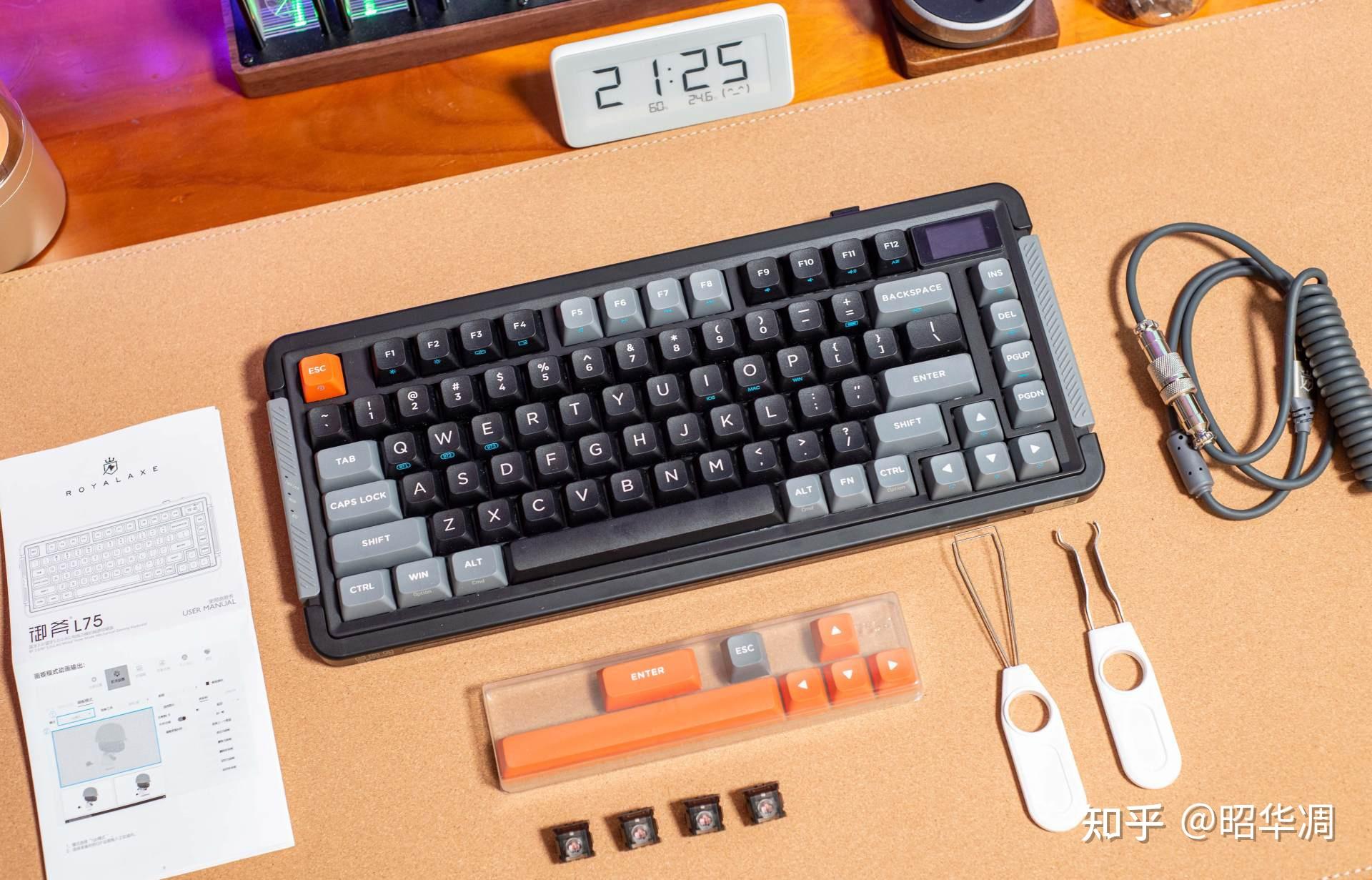 75配列带液晶屏显示、巨人之心加持｜御斧L75 三模机械键盘赏析 - 知乎