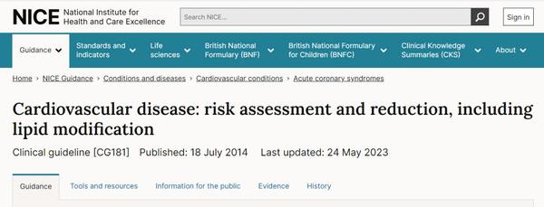 心血管疾病的一级和二级预防：2023最新NICE指南 - 知乎
