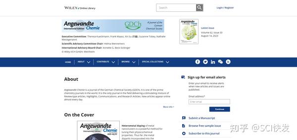 期刊分析| ANGEW CHEM INT EDIT 化学方向 if=16.6 年发文量3000+ - 知乎