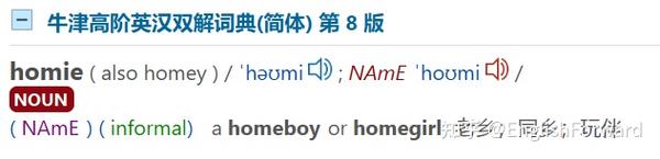 “homie”这个词是什么意思？ - 知乎